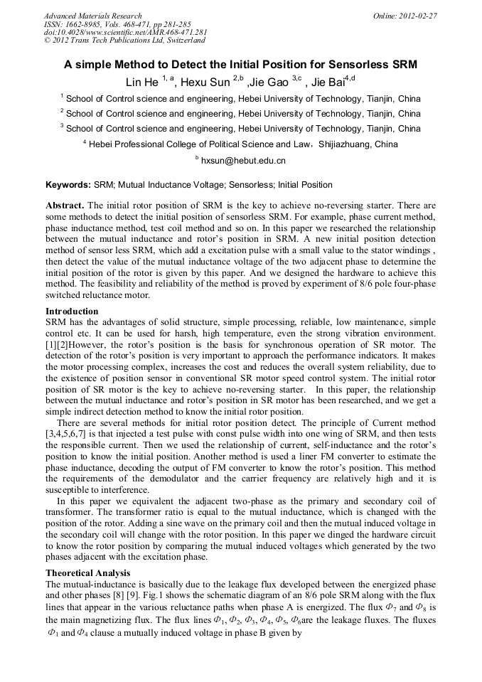 A Simple Method to Detect the Initial Position for Sensorless SRM ...