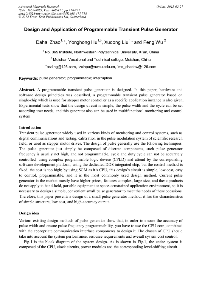 Design and Application of Programmable Transient Pulse Generator ...