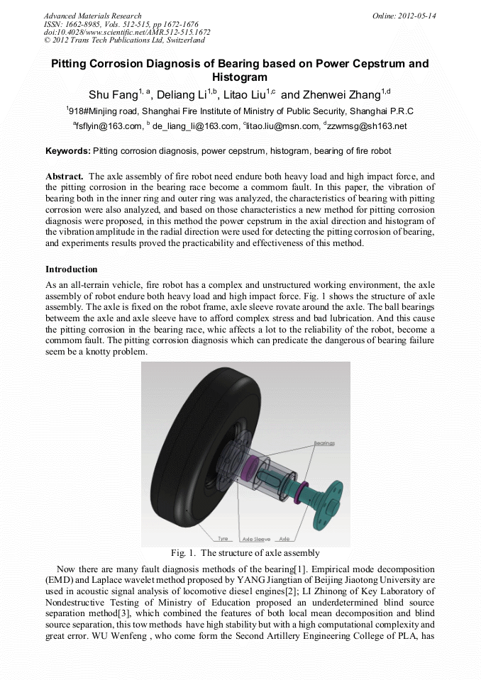 Pitting Corrosion Diagnosis of Bearing Based on Power Cepstrum and ...