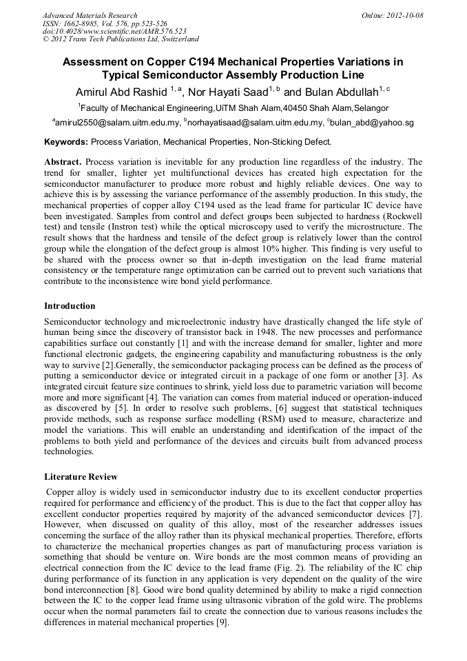 Assessment on Copper C194 Mechanical Properties Variations in Typical ...