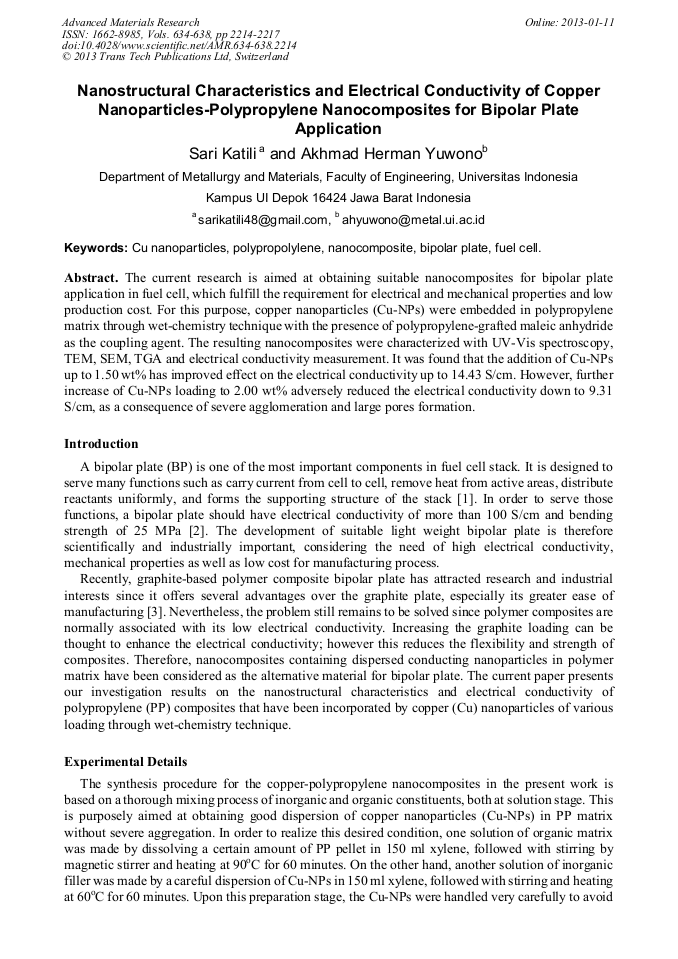 Nanostructural Characteristics and Electrical Conductivity of Copper ...