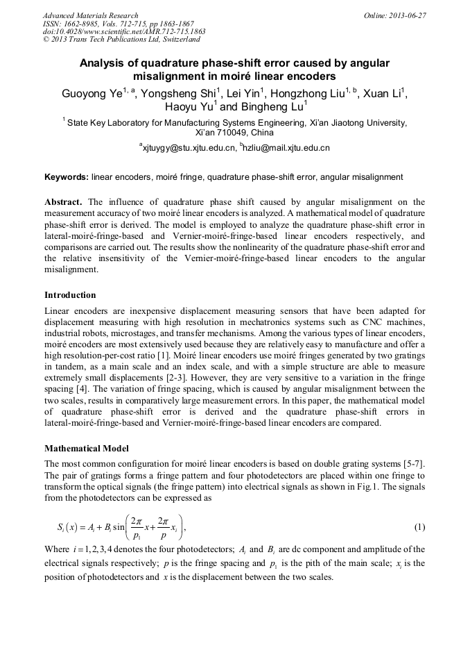 Analysis of Quadrature Phase-Shift Error Caused by Angular Misalignment ...