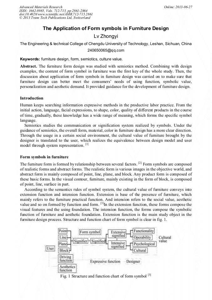 The Application of Form Symbols in Furniture Design | Scientific.Net