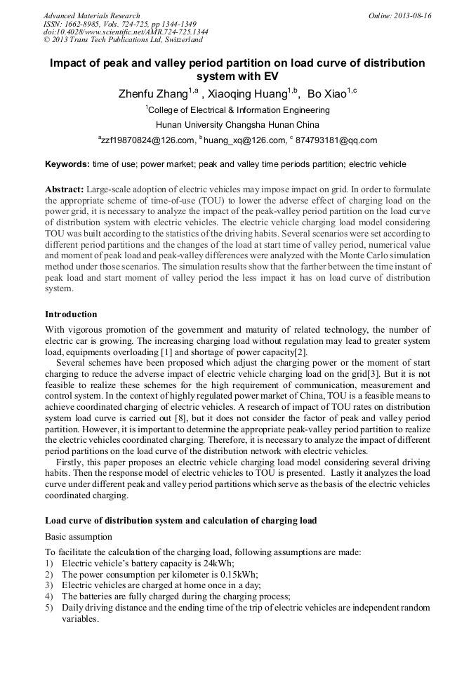 Impact of Peak and Valley Period Partition on Load Curve of ...
