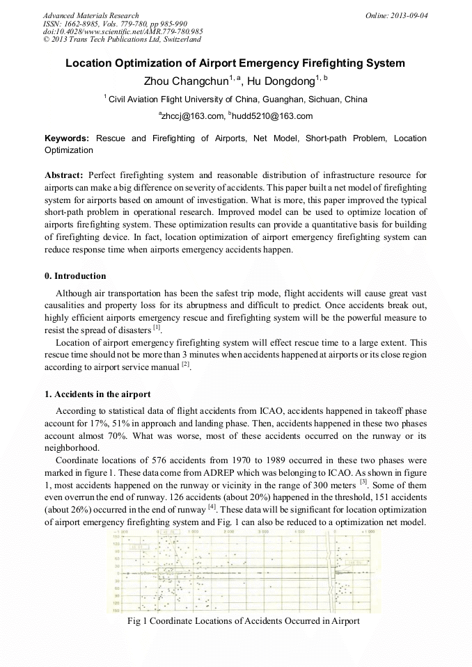 Location Optimization of Airport Emergency Firefighting System ...