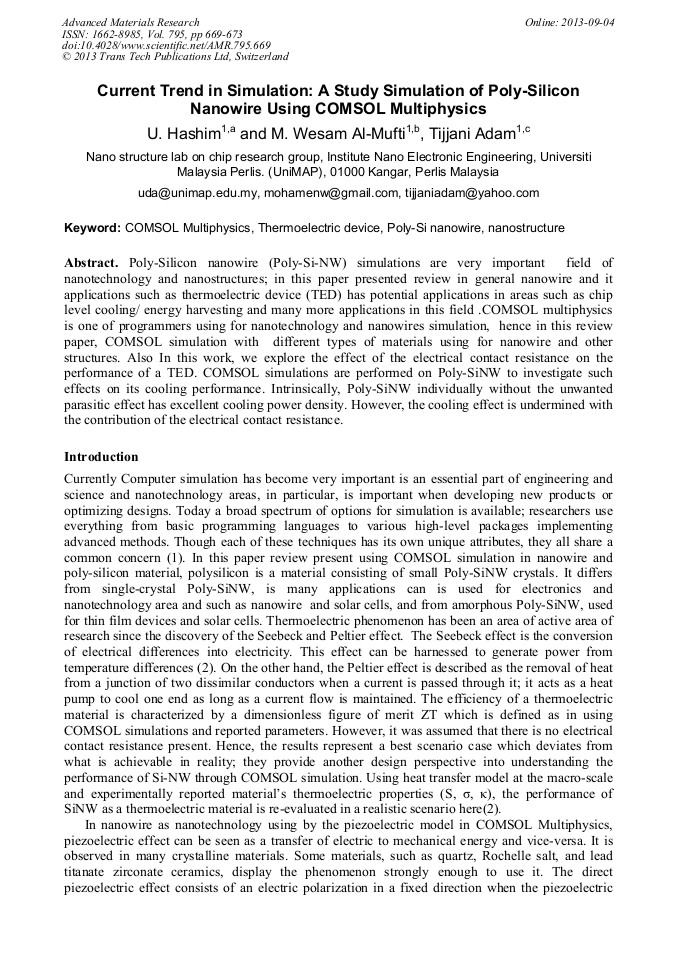 Current Trend in Simulation: A Study Simulation of Poly-Silicon ...