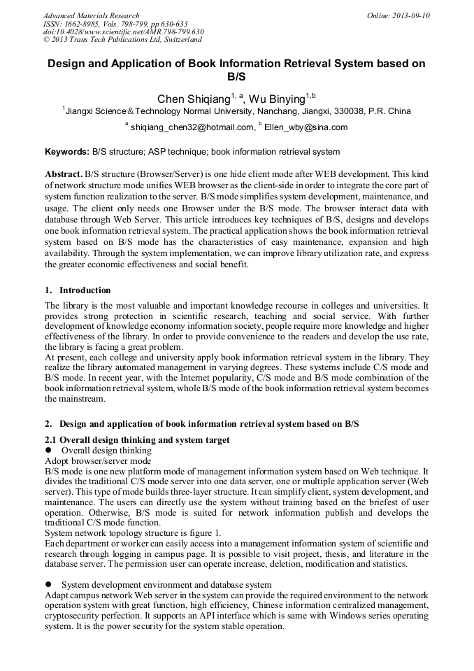 Design and Application of Book Information Retrieval System Based on B ...