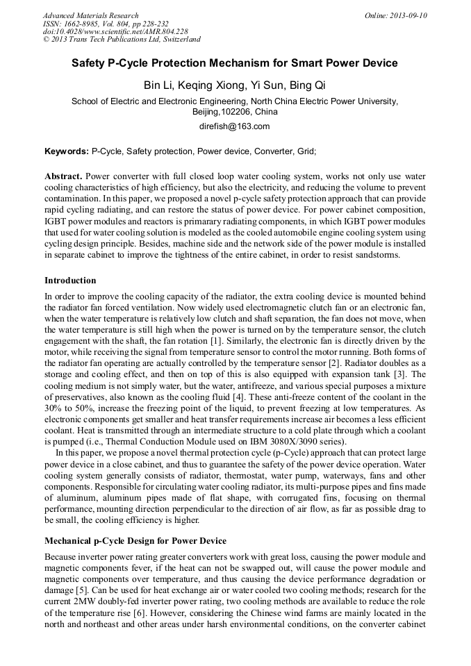 Safety P-Cycle Protection Mechanism for Smart Power Device | Scientific.Net