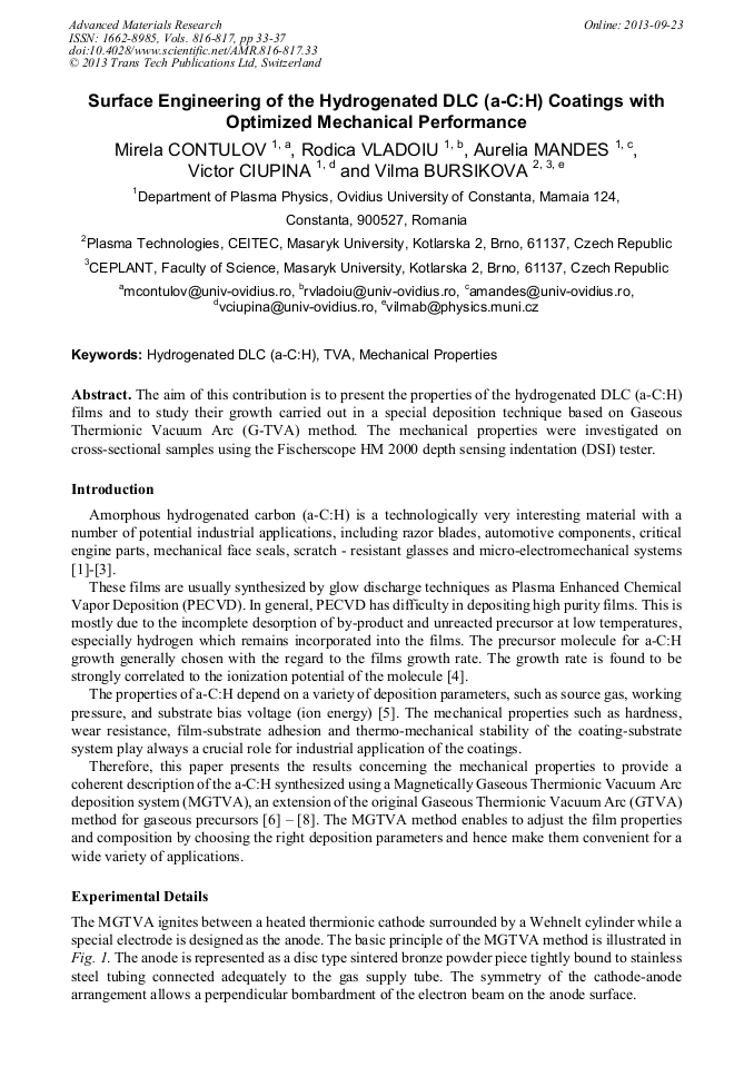Surface Engineering of the Hydrogenated DLC (a-C:H) Coatings with ...