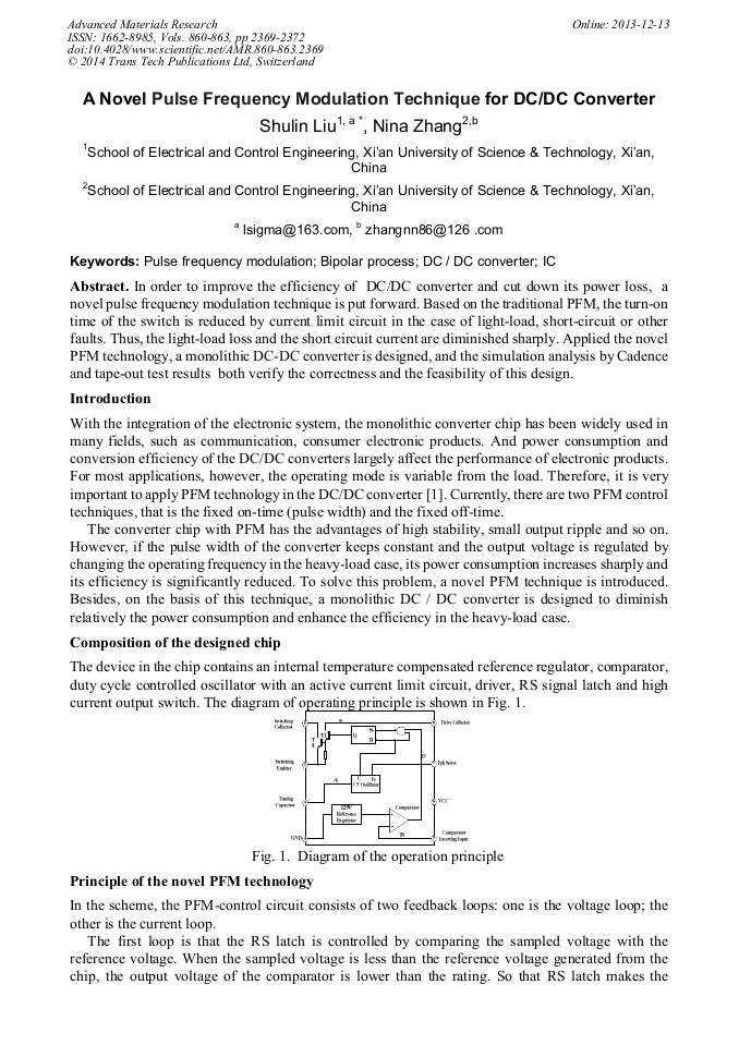 A Novel Pulse Frequency Modulation Technique for DC/DC Converter ...