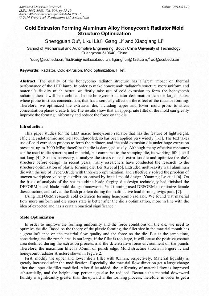 Cold Extrusion Forming Aluminum Alloy Honeycomb Radiator Mold Structure ...