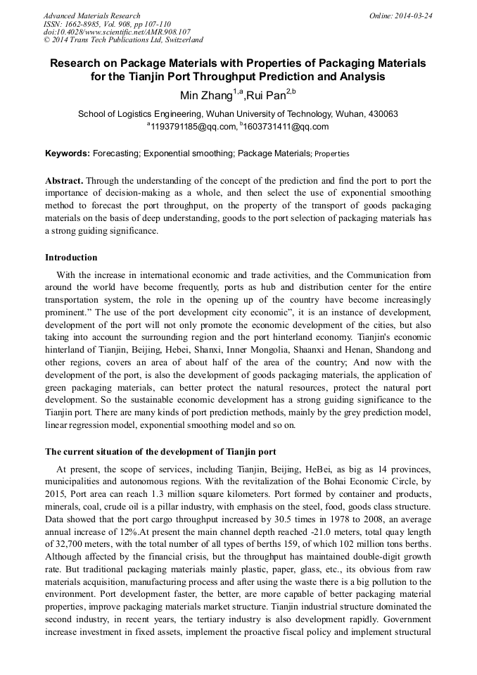 Research on Package Materials with Properties of Packaging Materials ...