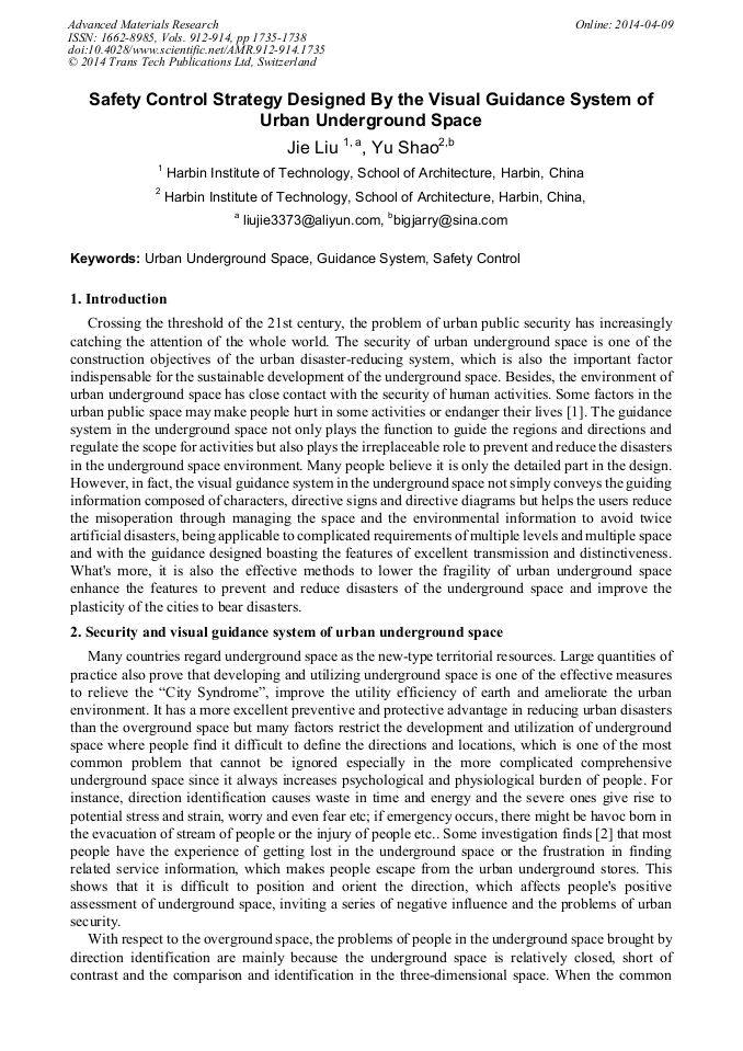 Safety Control Strategy Designed by the Visual Guidance System of Urban ...