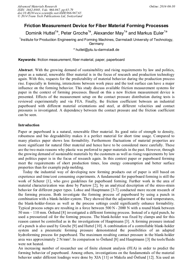 Friction Measurement Device for Fiber Material Forming Processes ...