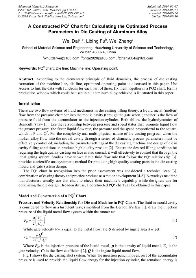 A Constructed PQ2 Chart for Calculating the Optimized Process ...