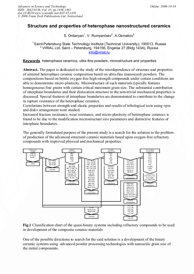 Structure and Properties of Heterophase Nanostructured Ceramics ...