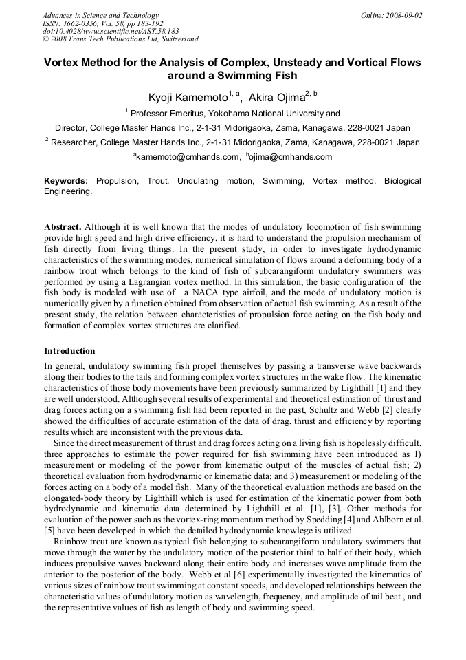 Vortex Method for the Analysis of Complex, Unsteady and Vortical Flows ...