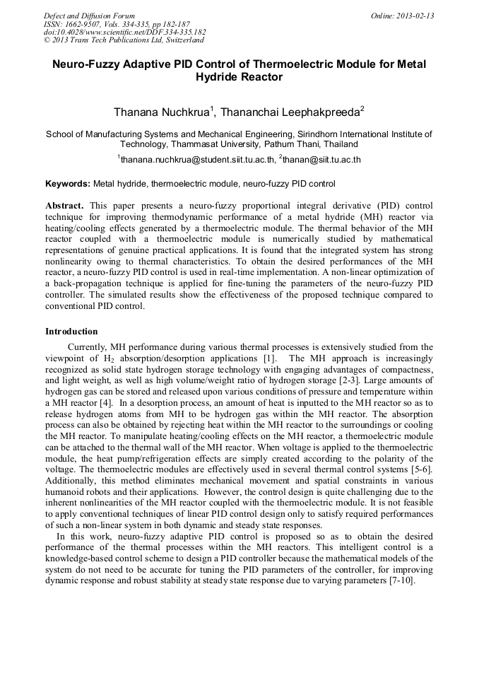 Neuro-Fuzzy Adaptive PID Control of Thermoelectric Module for Metal ...