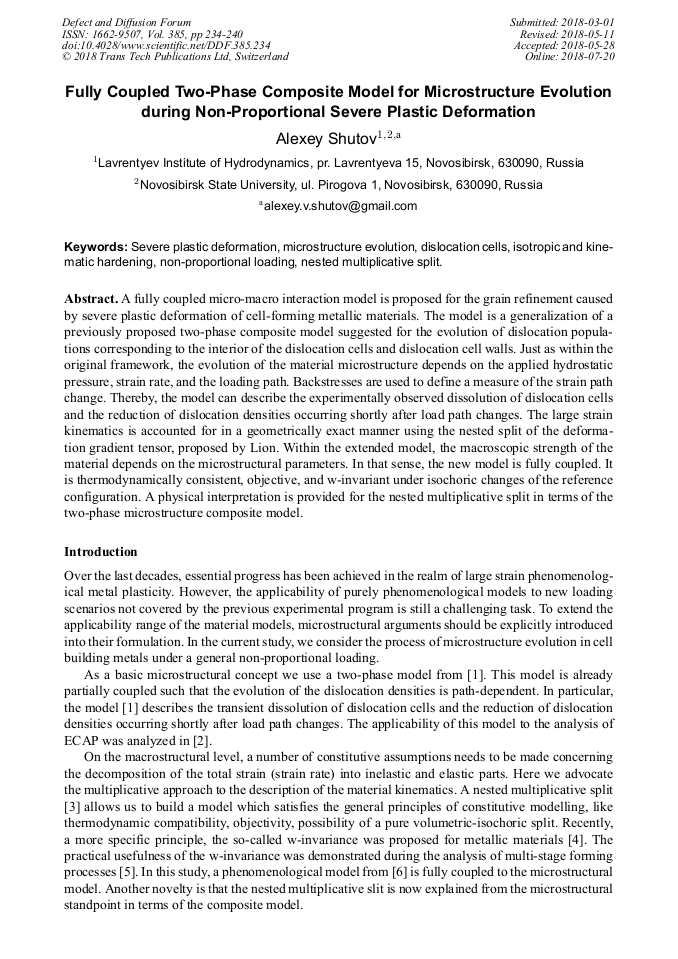 Fully Coupled Two-Phase Composite Model for Microstructure Evolution ...