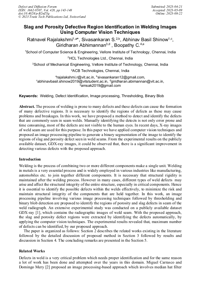 Slag and Porosity Defective Region Identification in Welding Images ...