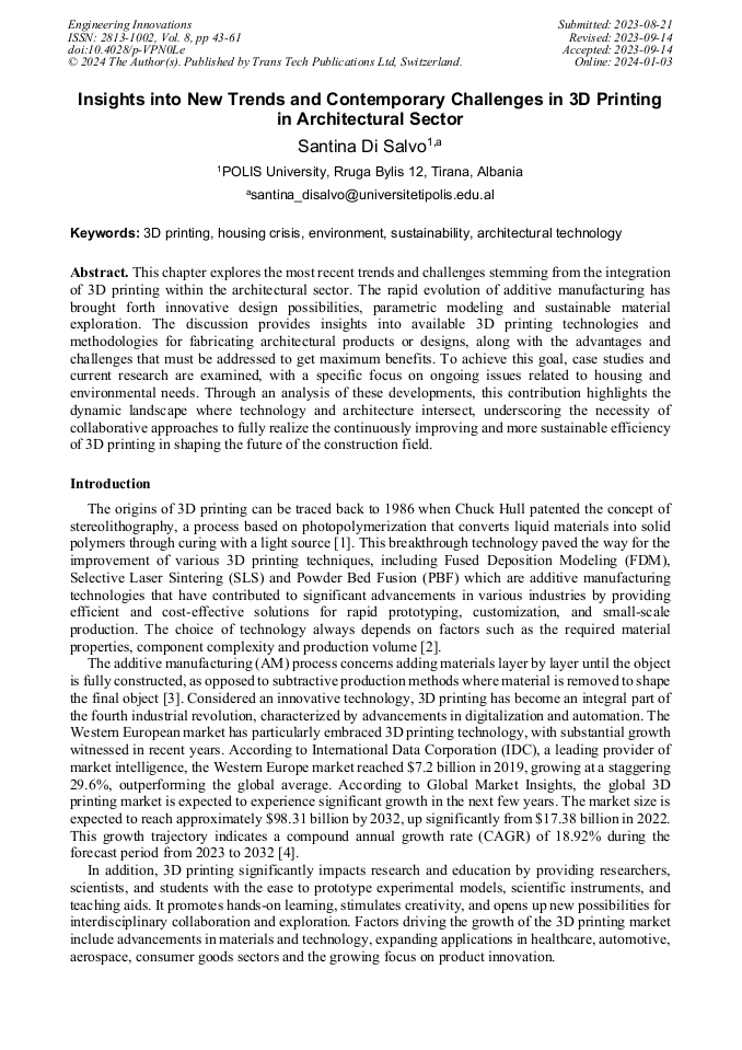 Insights into New Trends and Contemporary Challenges in 3D Printing in ...
