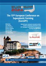 The 15th European Conference on Superplastic Forming (EuroSPF) | Book ...