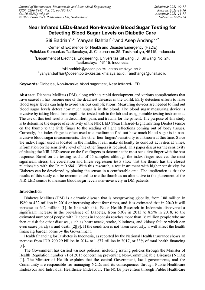 Near Infrared LEDs-Based Non-Invasive Blood Sugar Testing for Detecting ...