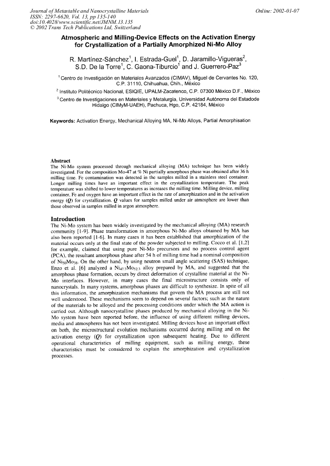 Atmospheric and Milling-Device Effects on the Activation Energy for ...
