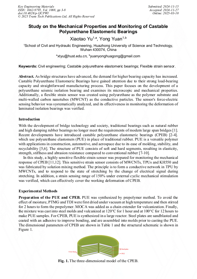 Study on the Mechanical Properties and Monitoring of Castable ...