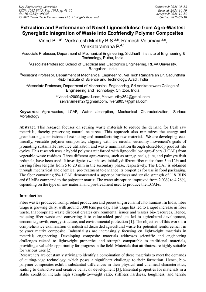 Extraction and Performance of Novel Lignocellulose from Agro-Wastes ...