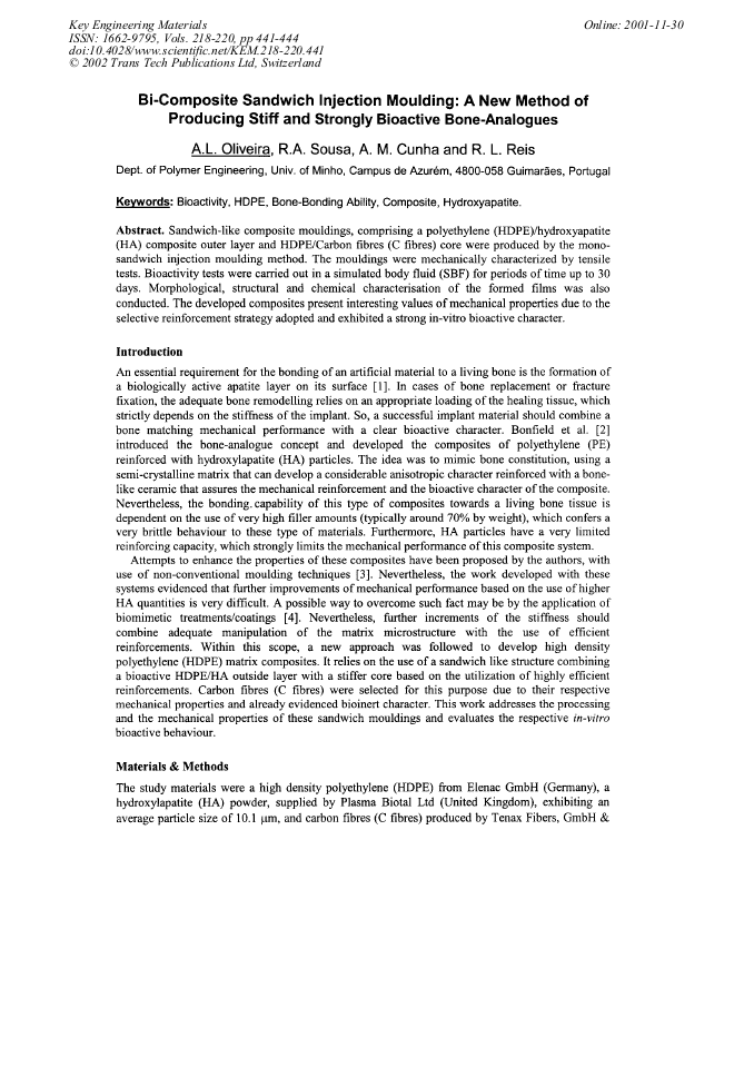 Bi-Composite Sandwich Injection Moulding: A New Method of Producing ...