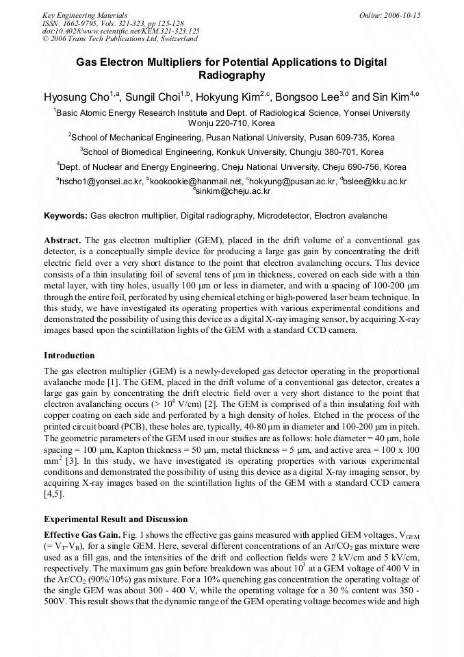 Gas Electron Multipliers for Potential Applications to Digital ...