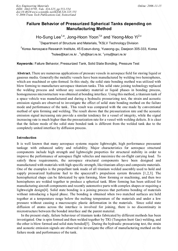 Failure Behavior of Pressurized Spherical Tanks Depending on ...