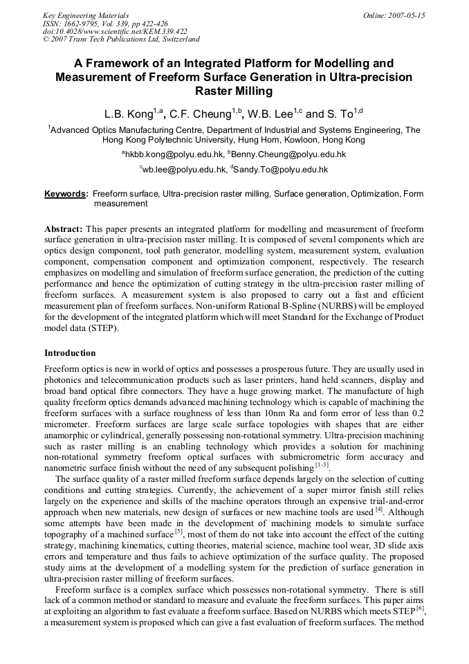 A Framework of an Integrated Platform for Modelling and Measurement of ...