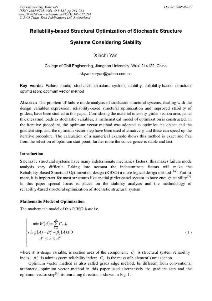 Reliability-Based Structural Optimization of Stochastic Structure ...
