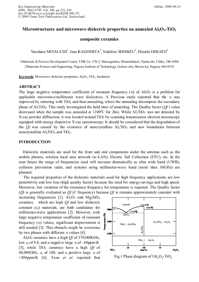 Microstructures and Microwave Dielectric Properties on Annealed Al2O3 ...