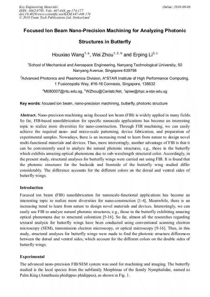 Focused Ion Beam Nano-Precision Machining for Analyzing Photonic ...