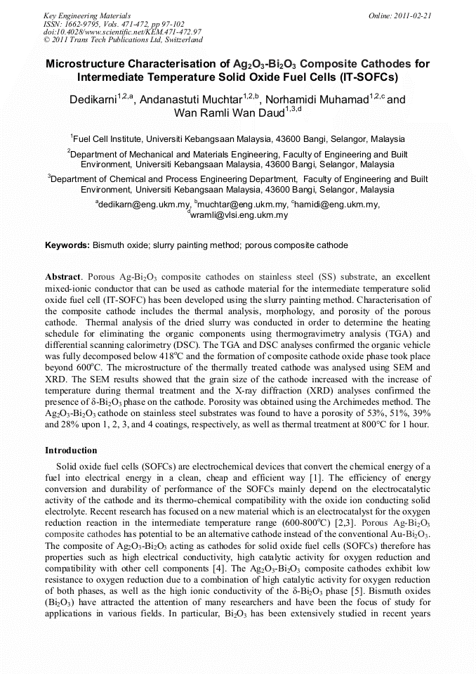 Microstructure Characterisation of Ag2O3-Bi2O3 Composite Cathodes for ...
