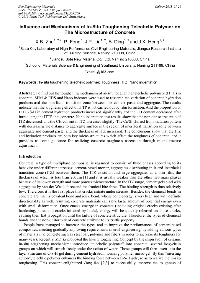 Influence and Mechanisms of In Situ Toughening Telechelic Polymer on ...