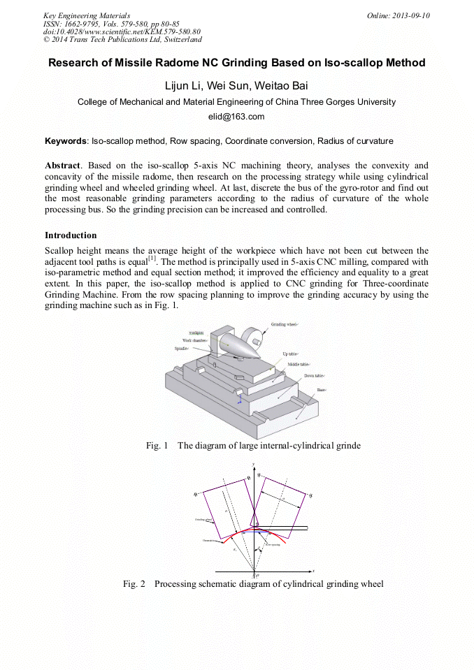 Research of Missile Radome NC Grinding Based on Iso-Scallop Method ...
