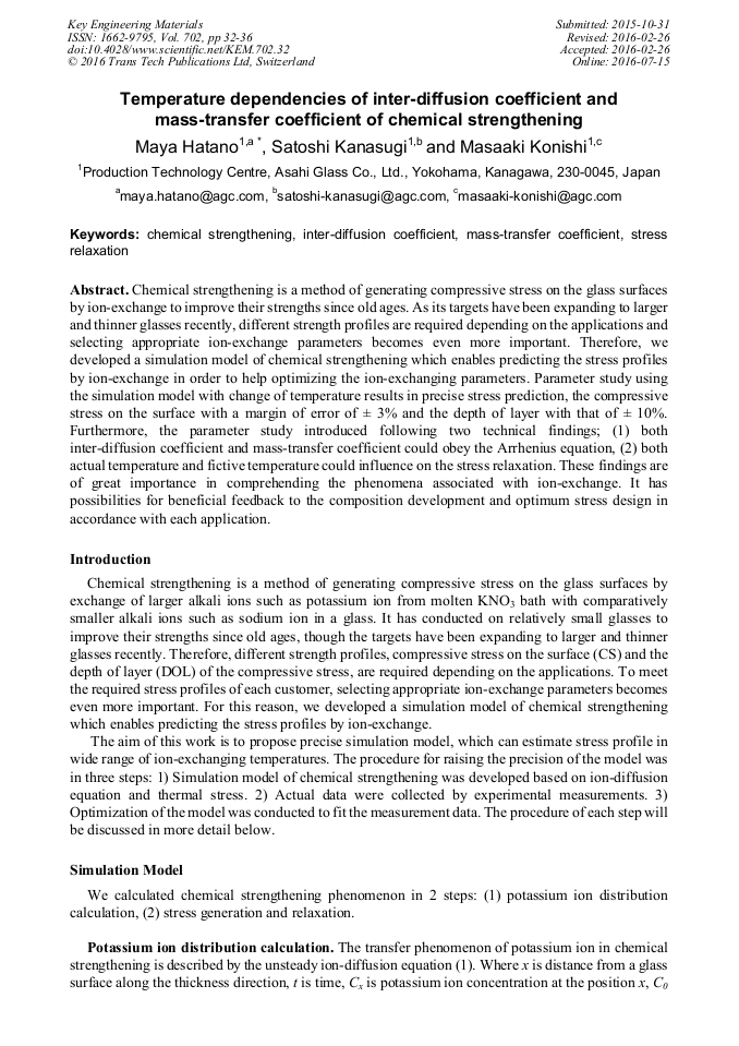 Temperature Dependencies of Inter-Diffusion Coefficient and Mass ...