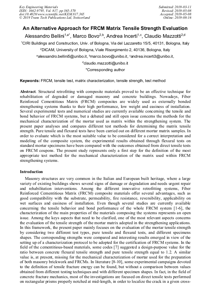 An Alternative Approach for FRCM Matrix Tensile Strength Evaluation ...