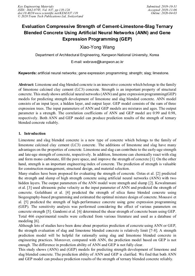 Evaluation Compressive Strength of Cement-Limestone-Slag Ternary Blended Concrete Using ...
