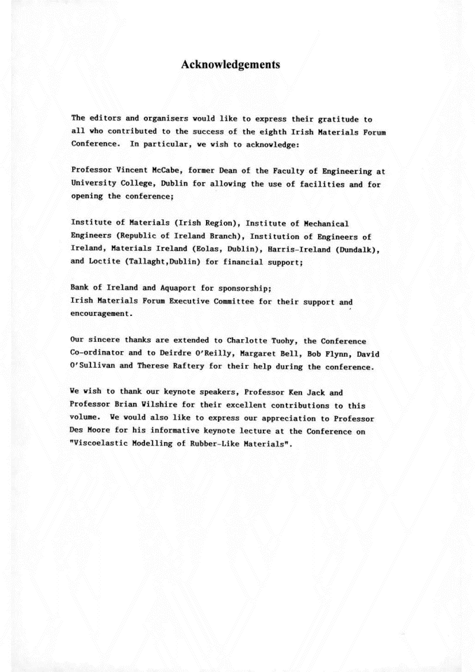 Acknowledgements and Introduction - Opening Remarks | Engineered Materials | Scientific.Net