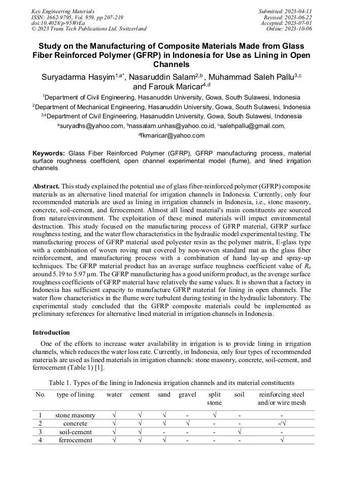 Study on the Manufacturing of Composite Materials Made from Glass Fiber ...