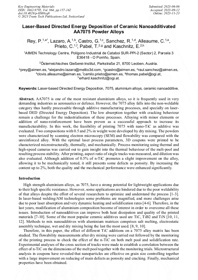 Laser-Based Directed Energy Deposition of Ceramic Nanoadditivated ...