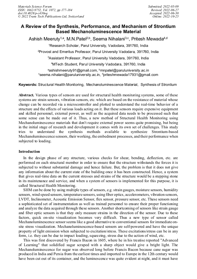 A Review of the Synthesis, Performance, and Mechanism of Strontium ...