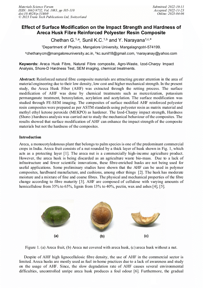 Effect of Surface Modification on the Impact Strength and Hardness of ...