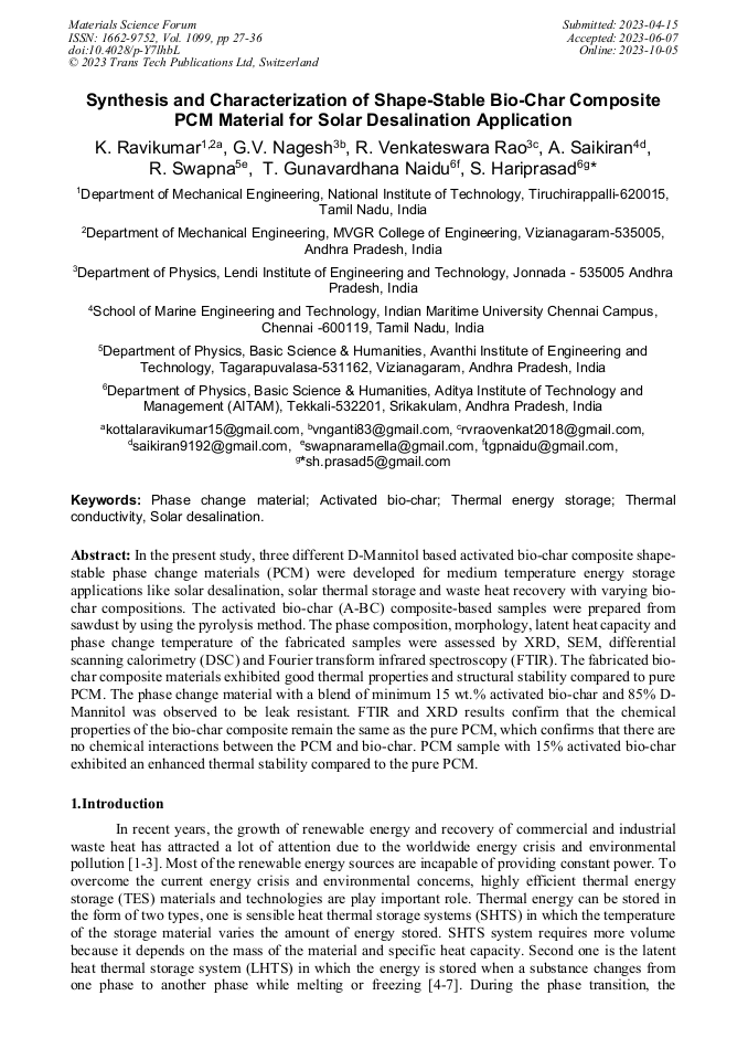 Synthesis and Characterization of Shape-Stable Bio-Char Composite PCM ...