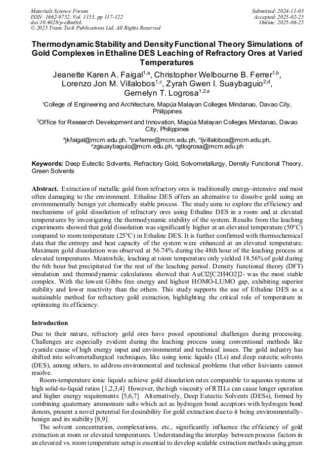 Thermodynamic Stability and Density Functional Theory Simulations of ...